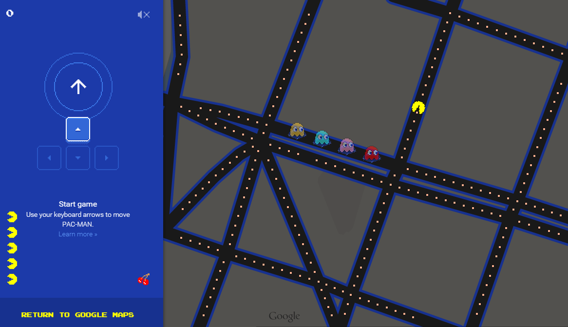 ¡A jugar Pac-Man en Google Maps! - Un Poco Geek